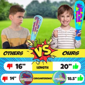 ArtCreativity 20 Inch Pow Inflatable Baseball Bats, (Pack of 12), Baseball Goodie Bags Favors & Superhero Birthday Boy Party Favors, Inflatable Toys for Kids, Carnival Party Prizes for Kids