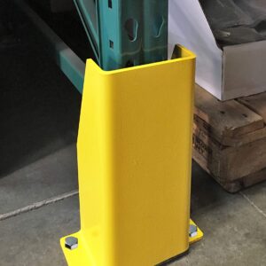 Electriduct Steel Pallet Rack Frame Guard Forklift Post Protector 4.5" U Channel, Height: 12", 3mm Thickness, Safety Yellow