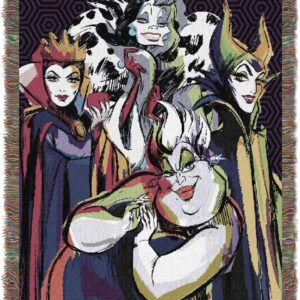 Northwest Villains Woven Tapestry Throw Blanket, 48" x 60", Villainous Group