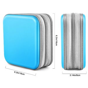 Bivisen CD Case, DVDs Wallet Holder, CD/DVD Case Wallet 40 Discs Heavy Duty Bag Binder Storage Booklet Album (Sky Blue)