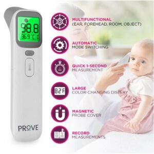 Prove Multifunction Infrared Thermometer | 4-in-1 Infrared Thermometer |Color Changing Fever Indicator