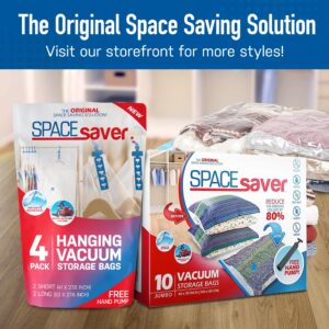 Spacesaver Vacuum Storage Bags (Jumbo 3 Pack) Save 80% on Clothes Storage Space - Vacuum Sealer Bags for Comforters, Blankets, Bedding, Clothing - Compression Seal for Closet Storage. Pump for Travel.