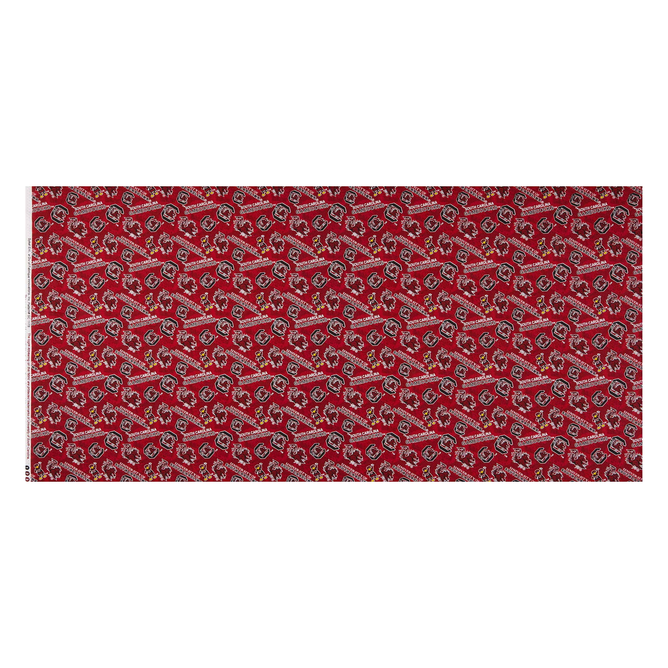 NCAA South Carolina Gamecocks Tone on Tone Cotton Multi, Fabric by the Yard