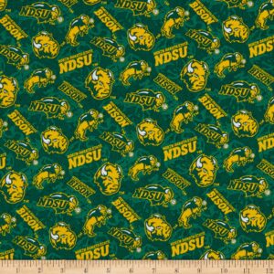 ncaa north dakota state bison tone on tone cotton multi, fabric by the yard