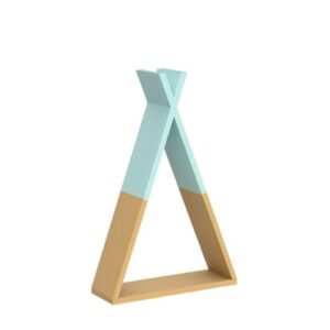 nacnic Nordic Style Wall Shelf Turquoise. Triangle Wooden Shelf. Triangular Wooden Shelf Storage. Median