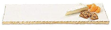 INA KI Natural Marble Cheese Board with Golden Foiling - 12 x 6 Inches