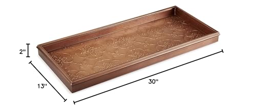 Good Directions 204VB Medallions Tray, Plants, Pet Bowls, and More Boots, Shoes, Storage, and More, Copper Large