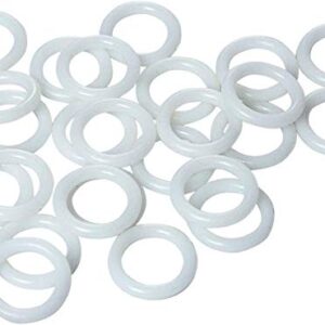 Fabrics and Drapes -100 Pack Sew On UV White Rings for Shades - Roman Shade Rings