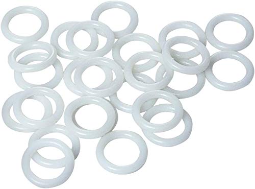 Fabrics and Drapes -100 Pack Sew On UV White Rings for Shades - Roman Shade Rings