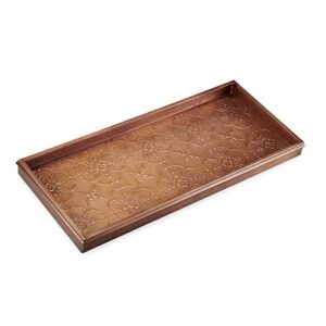 good directions 204vb medallions tray, plants, pet bowls, and more boots, shoes, storage, and more, copper large