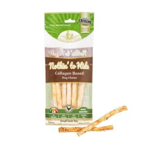 fieldcrest farms nothing to hide natural rawhide alternative small twist stix for dogs - (10 sticks) all natural easily digestible chews for all breed dogs - great for dental health