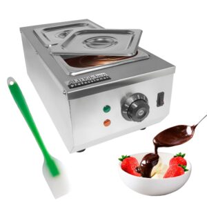 aldkitchen chocolate melting pot | manual control chocolate melter for home or bakery use | 2 tanks for 9 lb (4 kg) of tempered chocolate | 110v | 1kw