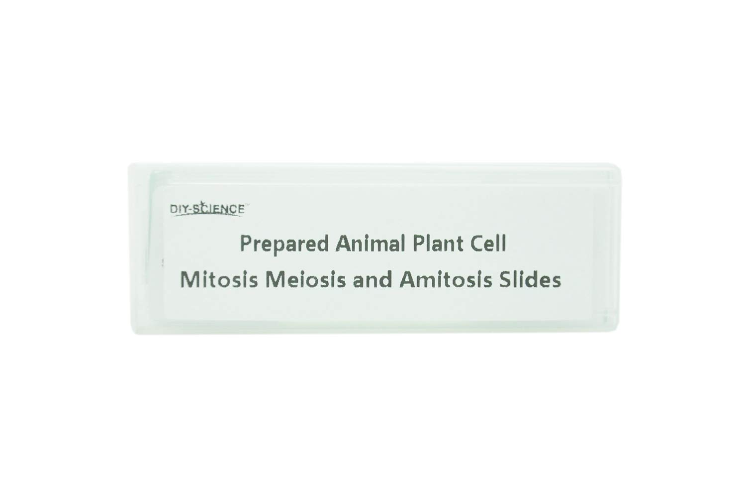 Prepared Animal Plant Cell Mitosis Meiosis Amitosis Comparison Microscope Slides Set, 5pcs Specimens to Display with Students in Biology Class (Mitosis & Meiosis)