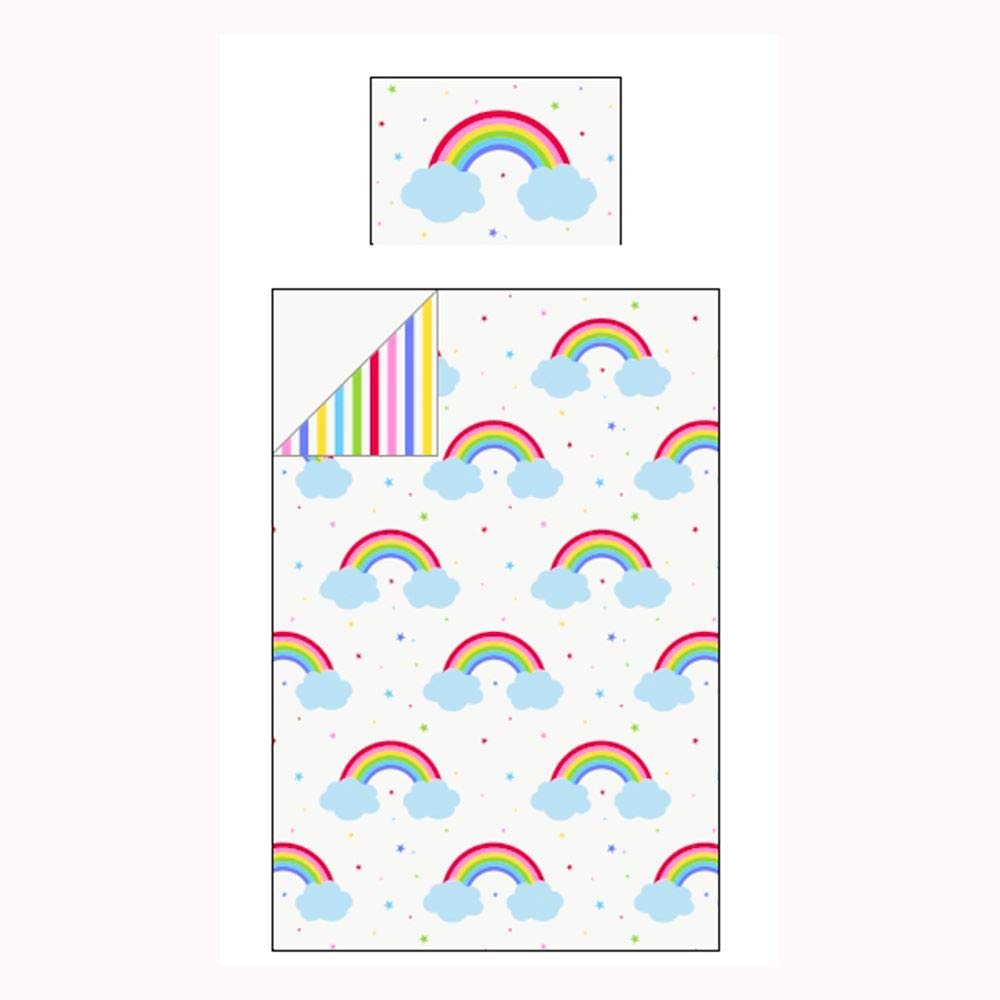 Price Right Home Rainbow Sky Single Duvet Cover and Pillowcase Set