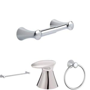 delta faucet lahara bath hardware accessory set - 4 piece, chrome