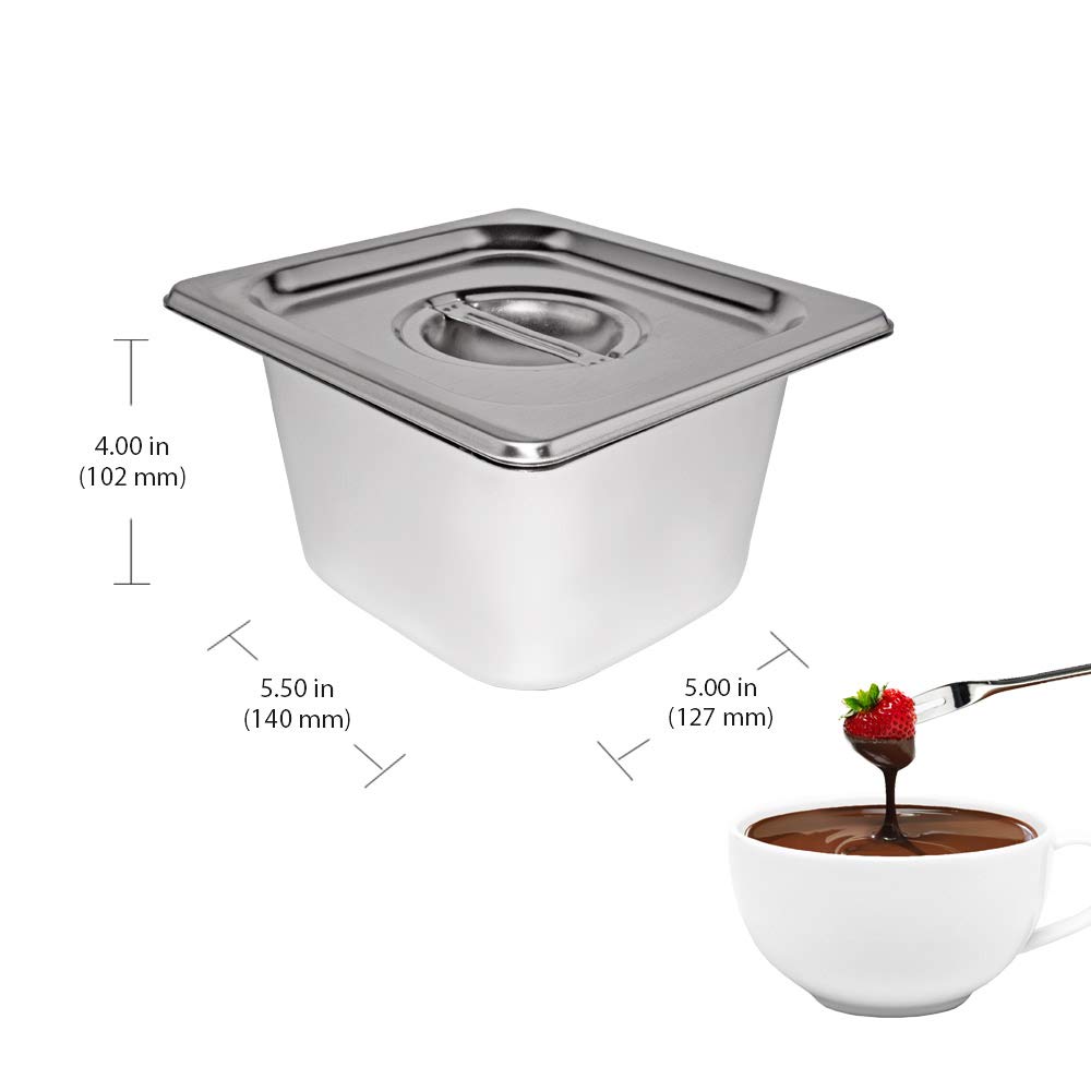 ALDKitchen Chocolate Melting Pot | Manual Control Chocolate Melter for Home or Bakery Use | 2 Tanks for 9 lb (4 kg) of Tempered Chocolate | 110V | 1kW