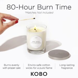 KOBO Moon Wisteria Candle (11 oz) | 100% Pure Soy Candle | All Natural Scented Candle, Hand-Poured in USA | 80 Hour Long Burning Candles | Scented Candles for Home