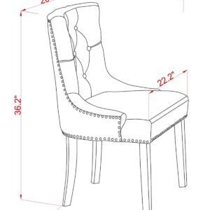 East West Furniture DLFR3-MAH-05 3 Piece Dinette Set for Small Spaces Contains a Round Dining Table with Dropleaf and 2 Doeskin Linen Fabric Upholstered Chairs, 42x42 Inch, Mahogany