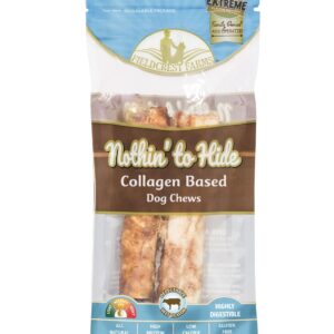 Fieldcrest Farms Nothing to Hide Natural Rawhide Alternative 5'' Rolls for Dogs - 3 Pack (6 Chews) Premium Grade Easily Digestible Chews (Beef)