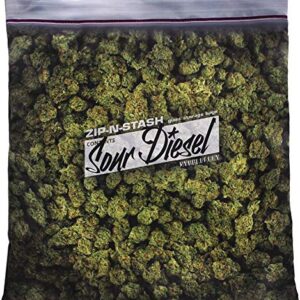 Sour Diesel Giant Stash Weed Pillowcase | Decorative Throw Pillow Cover with Realistic Reefer Imagery | Secret Pocket Compartment | Fits 18 x 18 Inch Pillow Insert | Weed Decor