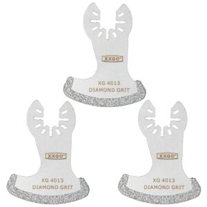 xxgo 3 pcs diamond oscillating multi tool segment grit grout swing blades for girt grout removal xg3001s