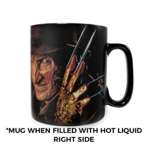 Morphing Mugs A Nightmare On Elm Street – Welcome to My Nightmare – Freddy Krueger Heat Sensitive Clue Mug – Full image revealed when HOT liquid is added - 16oz Large Drinkware