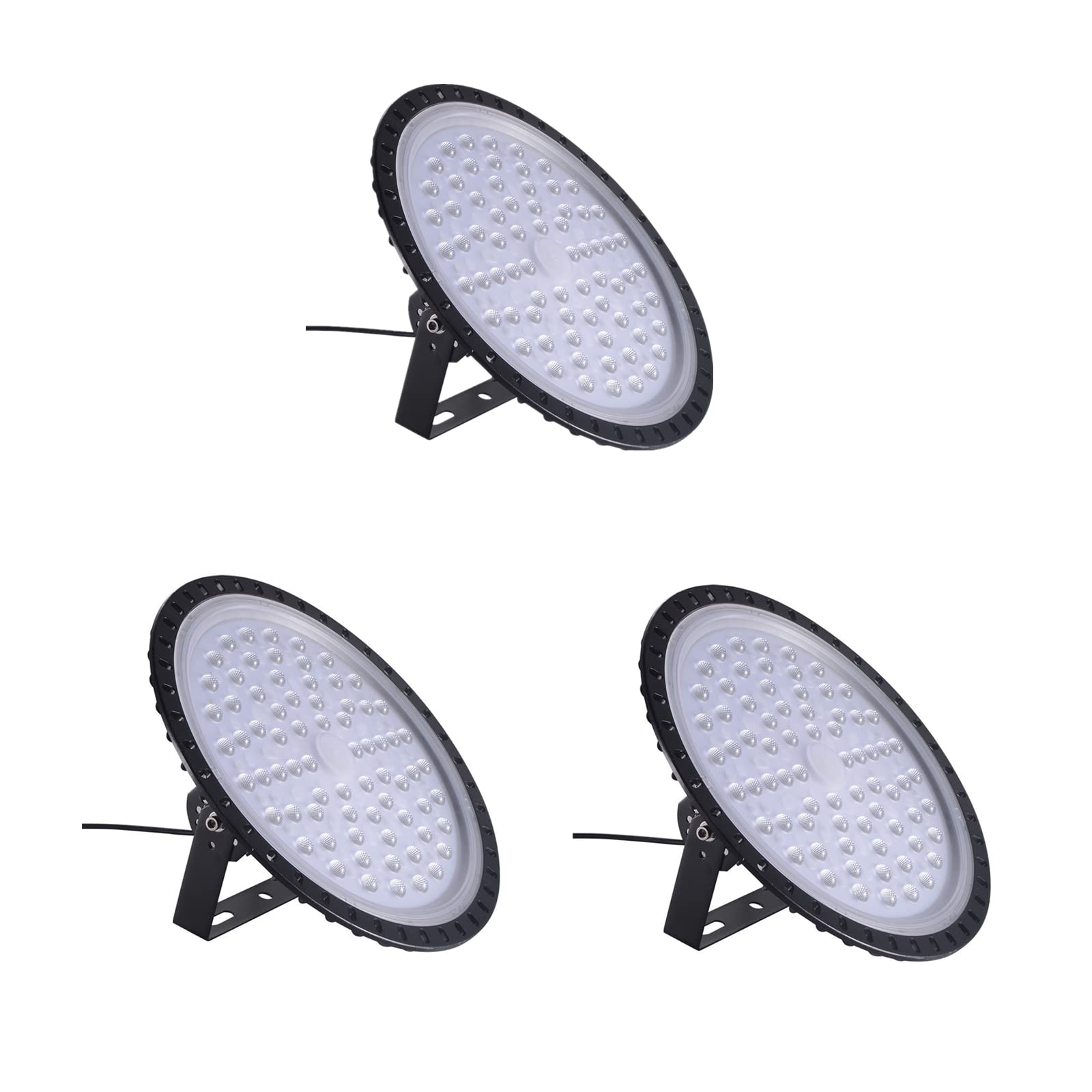 UFO LED High Bay Lights 300W 3 Packs,Super Bright 30000LM High Bay LED Shop Lights,6500K Daylight High Bay LED Lights,Waterproof High Bay Lighting,LED High Bay Light for Factory Warehouse Workshop