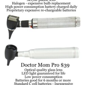 【Lifetime Warranty】5th Gen Dr Mom Professional Otoscope - 100% Forever Guarantee - Full-Size with Our Largest Lens