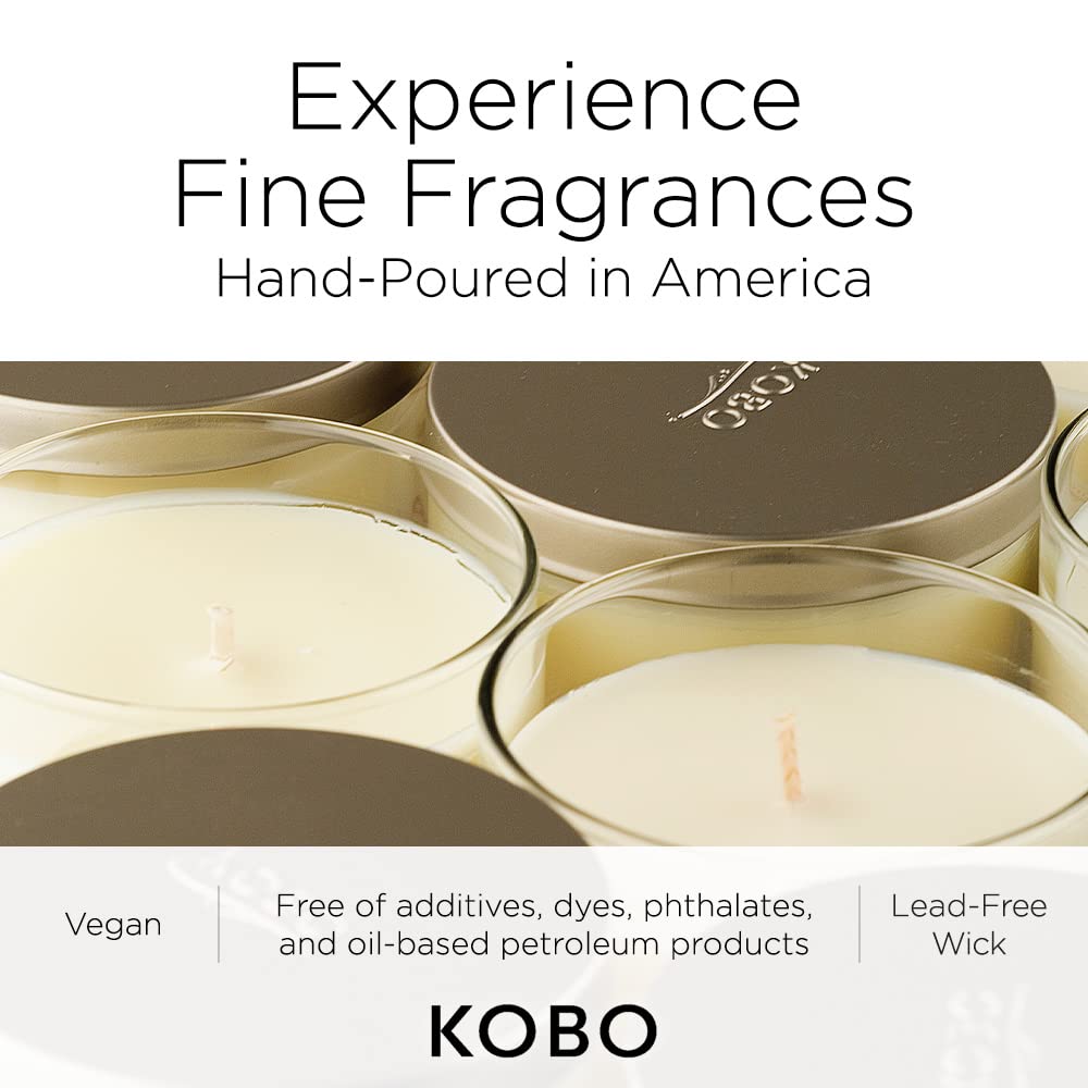 KOBO Moon Wisteria Candle (11 oz) | 100% Pure Soy Candle | All Natural Scented Candle, Hand-Poured in USA | 80 Hour Long Burning Candles | Scented Candles for Home