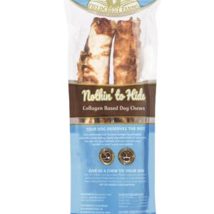 Fieldcrest Farms Nothing to Hide Natural Rawhide Alternative Large 10'' Rolls for Dogs - 3 Pack (6 Chews) Premium Grade Easily Digestible Chews - Great for Dental Health (Beef)