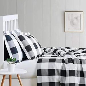 truly soft everyday buffalo plaid black twin xl duvet cover set