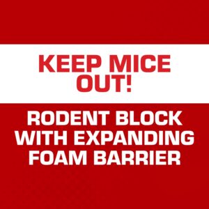 Tomcat Rodent Block Expanding Foam Barrier, Fills Gaps to Keep Mice From Entering the Home, 12 oz.