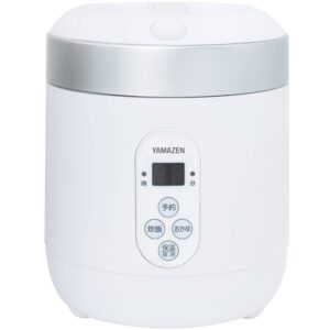 [yamazen] rice cooker 0.5-1.5 go microcomputer-type small mini rice cooker with rice cracker mode for warm living reservation function white yjg-m150 (w) japan import