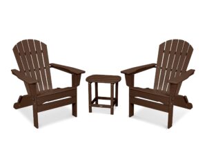 polywood south beach 3-piece adirondack chair set with side table