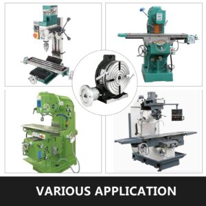 Mophorn Rotary Table 8Inch Horizontal Vertical HV8 Precision 3MT Milling Drilling Machine Vernier Reading Milling Drilling Boring