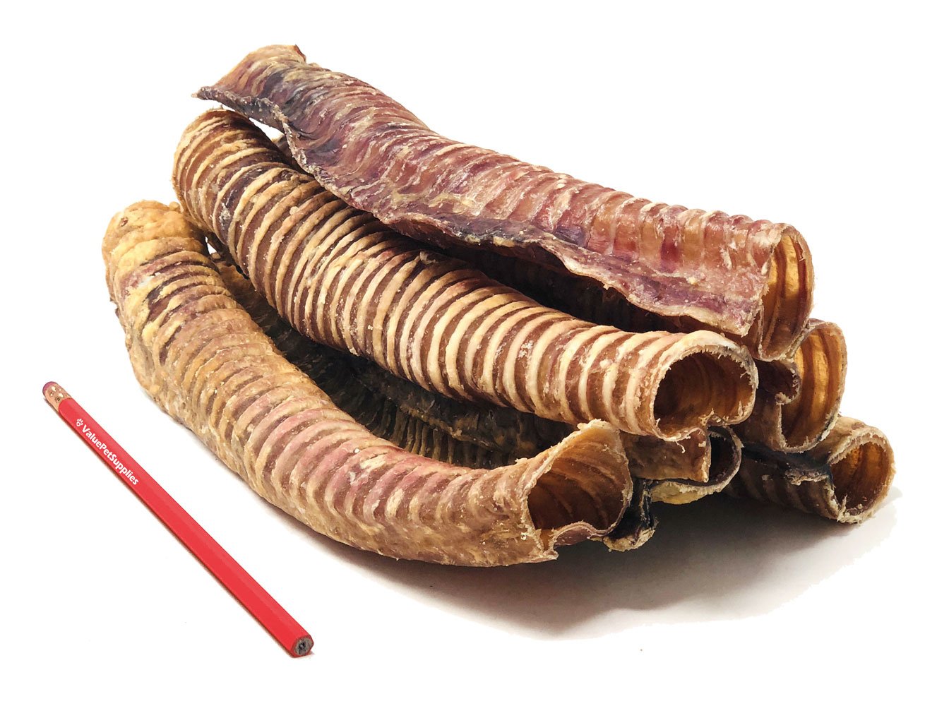 ValueBull Beef Trachea Dog Treats 10-12 Inch, 40 Count Bulk Pack - Angus Beef Dog Chews, Grass-Fed, Single Ingredient