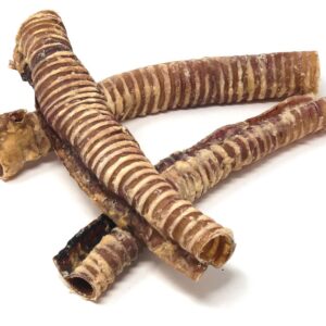 ValueBull Beef Trachea Dog Treats 10-12 Inch, 40 Count Bulk Pack - Angus Beef Dog Chews, Grass-Fed, Single Ingredient