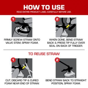 Tomcat Rodent Block Expanding Foam Barrier, Fills Gaps to Keep Mice From Entering the Home, 12 oz.