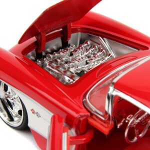 Jada 1957 Chevrolet Corvette Red with Red Interior Bigtime Muscle 1/24 Diecast Model Car 31451