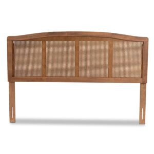 Baxton Studio Marieke King Wood Headboard, 78.1-inch W x 0.8-inch D x 40.94-inch H, Ash Walnut (159-9811-HiT)