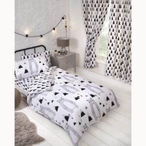 Price Right Home Scandi Bear Single Duvet Cover and Pillowcase Set