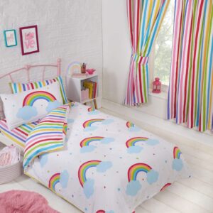 Price Right Home Rainbow Sky Single Duvet Cover and Pillowcase Set