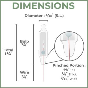 612 Vermont 2.5V Clear Mini Christmas Replacement Bulbs for Christmas Trees and Incandescent String Lights, Pinched Base, 100 Count (0.42 Watt, 170 mA)