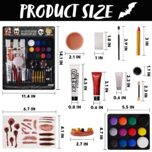 JOYIN Halloween Makeup Set Ultimate Family Party Pack All-in-one Easy On Set for Halloween Party Supplies, Halloween Zombie Cosplay, Face Paint & Body Paint, Halloween Party Favors