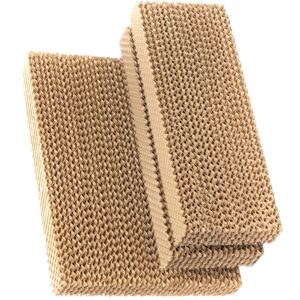 hessaire replacement evaporative cooler pads - swamp cooler replacement pads corrugated build - low odor xel50 media evaporative cooling pad for 1300 cfm cooler fan - 3 panels, 21.75” x 10” & 18”