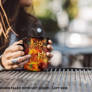 Morphing Mugs A Nightmare On Elm Street – Welcome to My Nightmare – Freddy Krueger Heat Sensitive Clue Mug – Full image revealed when HOT liquid is added - 16oz Large Drinkware