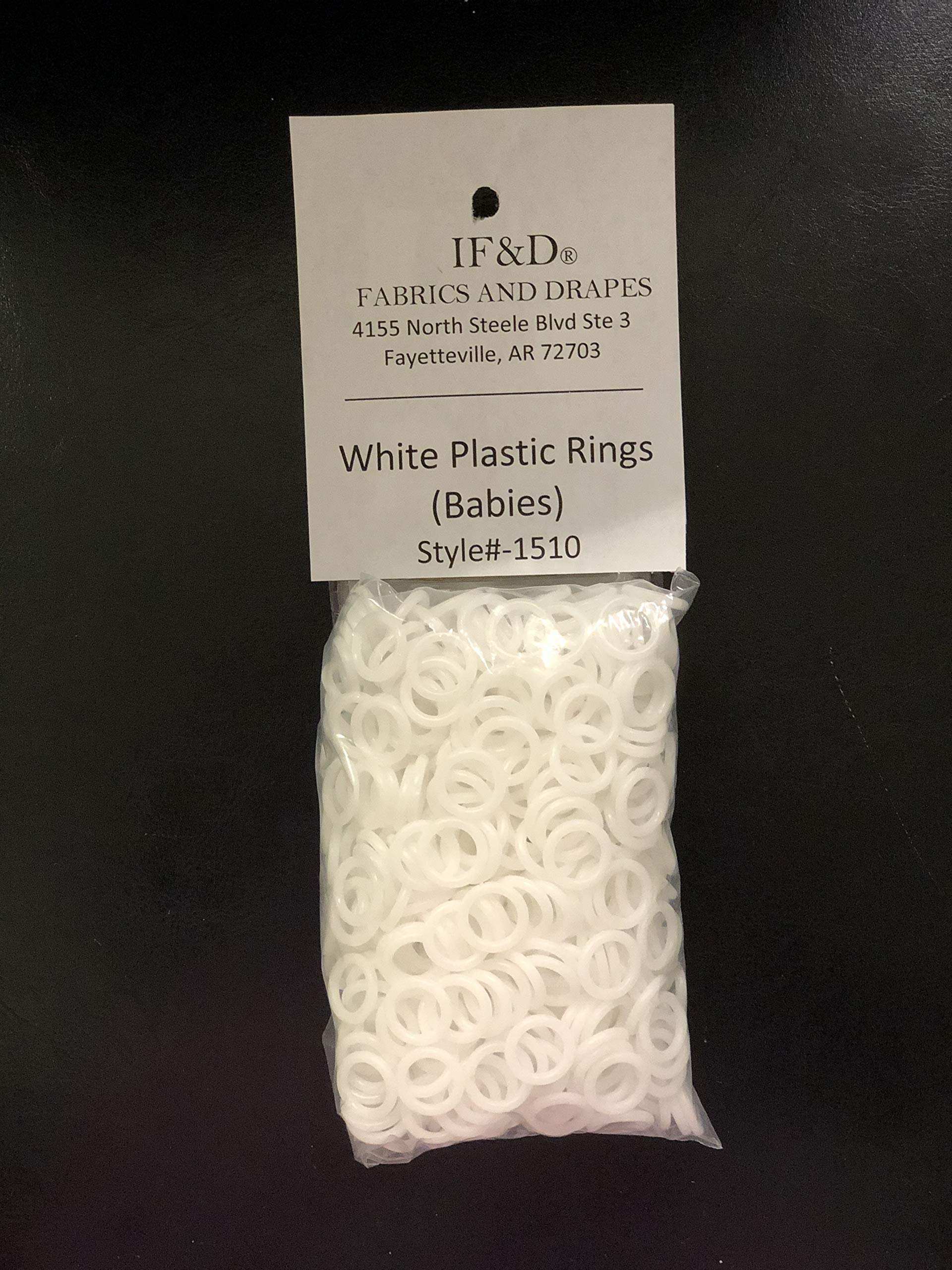 Fabrics and Drapes -100 Pack Sew On UV White Rings for Shades - Roman Shade Rings