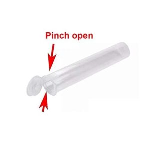 72mm Child Resistant Pop Top Cartridge Tubes Clear 1mL 0.5mL (10 Pack)