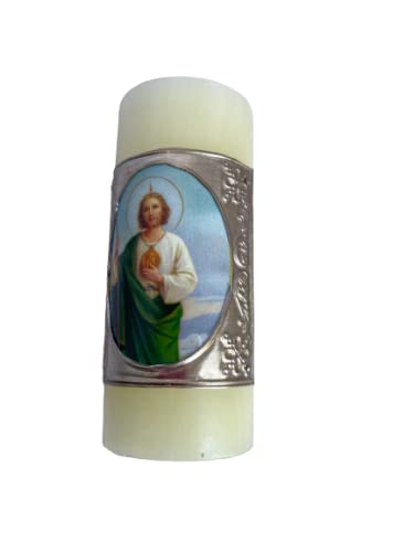 3" Mini Cirio Pascual Repujado San Judas Tadeo Imagen, Paschal Candle Embossed [12 Pieces]