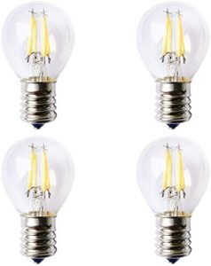 hero-led s11-dse17-4w-ww27 dimmable s11 e17 intermediate base 4w led filament light bulb, 40w equivalent, warm white 2700k, 4-pack